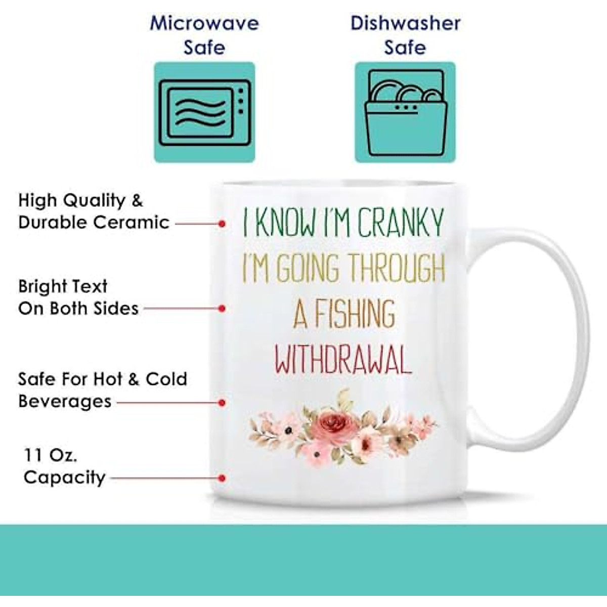 - Fishing Lover's Gift for Withdrawal-suffering Fishermen - I Know I Am Cranky I Am Going Thru Fishing Withdrawal Funny 14oz Travel in 11 Oz White Ceramic Coffee Mug