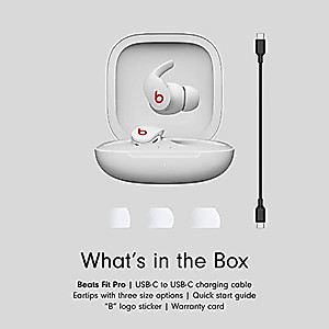 Beats Fit Pro – True Wireless Noise Cancelling Earbuds – Apple H1 Headphone Chip, Compatible with Apple & Android, Class 1 Bluetooth®, Built-in Microphone, 6 Hours of Listening Time – Beats White