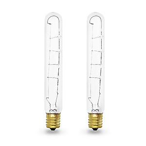 lumenivo 40 Watt 130 Volt T6.5 Refrigerator Light Bulb ー Replaces 40w 120v Freezer Light Bulb Subzero 500 Series Refrigerator Freezer ー Intermediate Base E17 ー Clear Incandescent Bulb ー 2 Pack