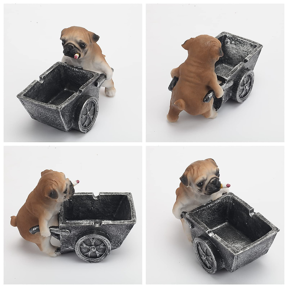 Muchly Creative Ashtray,Cute Funny dog Shape Ash Tray Set,Tabletop Portable Modern Ashtrays, Ceramic Desktop Ash Holder for Patio Home Office,Great Gift for Men Women