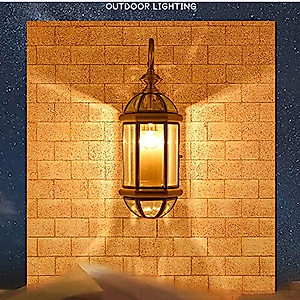 PEHUB Full Copper Wall Light E27 High Brightness Glass Wall Sconce Lamp European Luxury Elegant Lamp Fashion Creative Restaurant Aisle Indoor/Outdoor Wall Lantern Lighting Fixture Exterior Light Fixtu