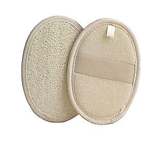 INGVY Dry Brushing Body Brush Natural Bath Loofah Brush Bath Brush rub for Bath Natural Loofah Sponge Bath Ball Shower Rub Remove exfoliate Dead Skin Dirt (Color : Rice)