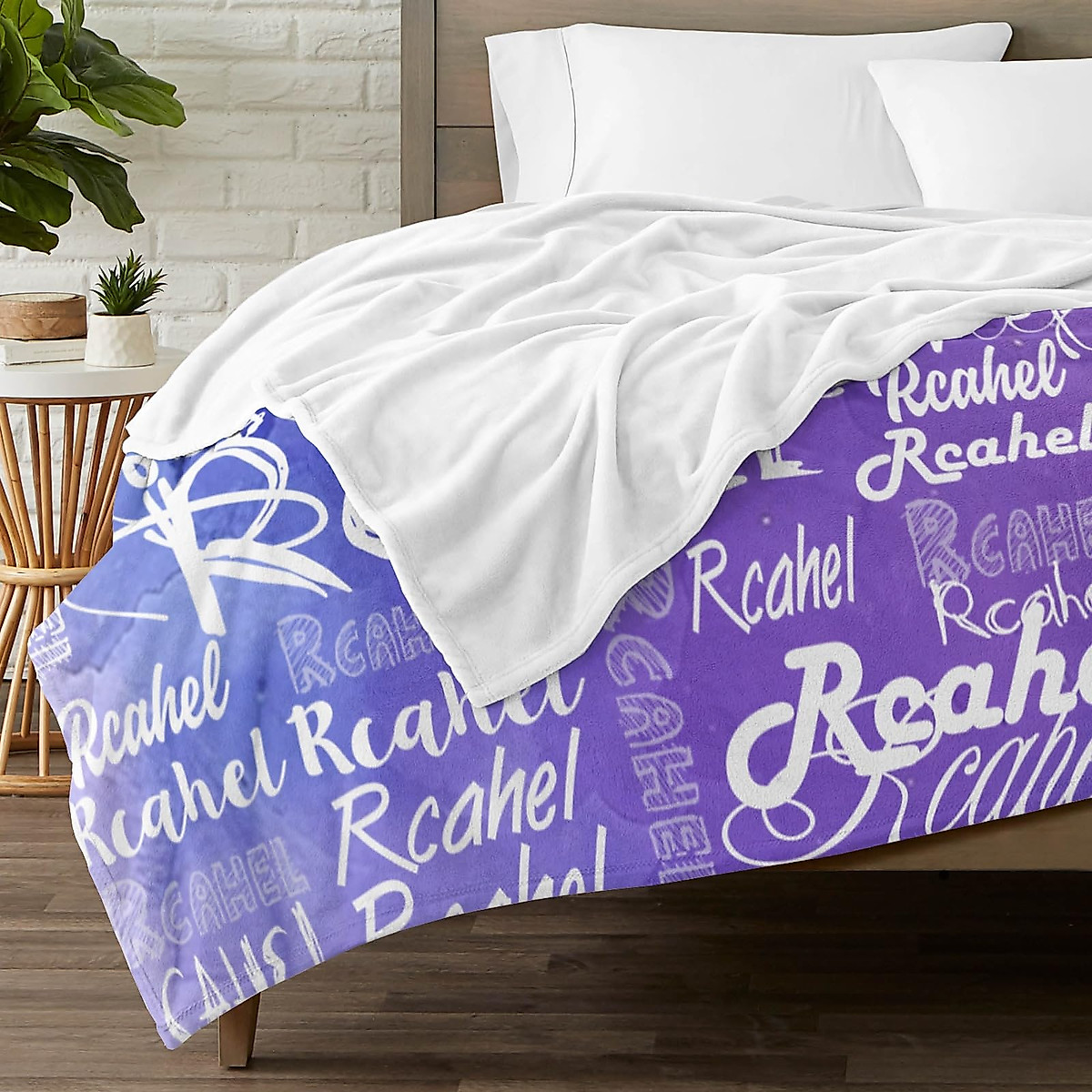 Personalized Blankets and Throw Custom Name Blanket for Kids Adult Flannel Customized Blanket with Name Monogrammed (30''x40'')