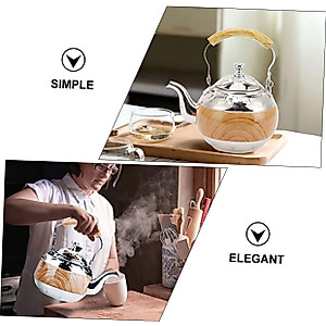 Yardwe stainless steel teapot pour over coffee kettle water boiling pot stovetop tea kettle water boiling kettle boiling water kettle stainless steel water kettle honk office with handle
