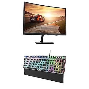 FIODIO 24" Gaming Monitor and Mechanical Gaming Keyboard F-GKB100