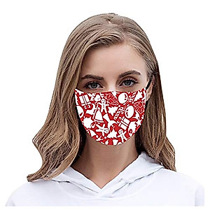 PENATE Red -Merry-Christmas Adult Women and Men Washable Cotton Facemasks Mouth C-Over-Ship from U.S.