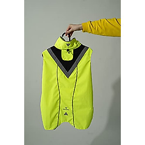 DOGOPAL Dog Raincoat - Reflective Dog Rain Jacket Waterproof for Small Medium and Large Dogs - Dog Raincoats with Leash Hole (Yellow, L)