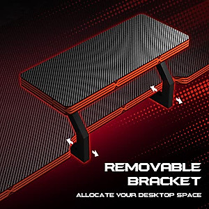 Furmax 47 inch Gaming Desk PC Computer Table Racing Style Home Office Desk Z Shaped Carbon Fiber Desktop Gamer Workstation with Monitor Stand Cup Holder and Headphone Hook (47 inch)