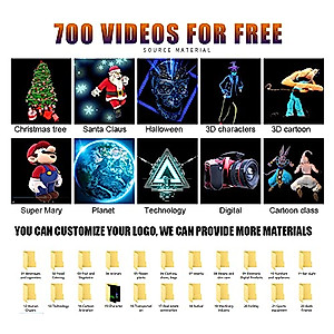 17.7 inch HD 3D Hologram Fan Projector Halloween Display 65s WiFi Bluetooth Can Be Found Projector Lamp 1400P Hi-Resolution Holographic Projector Fan is Best for Business,Store,Shop,Bar(17.7 inch HD)