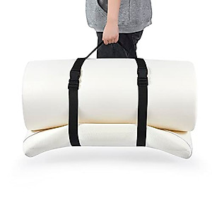 Jamdok Cot Mattress Topper,Camping Mattress,Portable Folding Sleep Mat,Roll Up Mattress,Narrow Twin High Density Ventilated Mattress Pad(75 x 30 X2 inches)