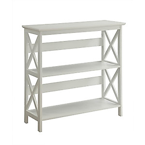 Convenience Concepts Oxford 3 Tier Bookcase, White