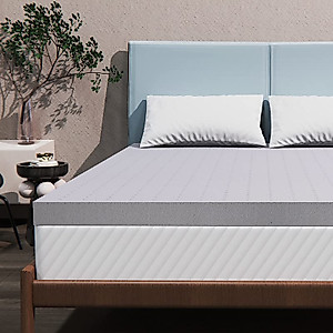 Maxzzz 2 Inch Memory Foam Mattress Topper Twin Size, Bamboo Bed Mattress Topper, Ventilated Mattress Pad CertiPUR-US Certified Plush