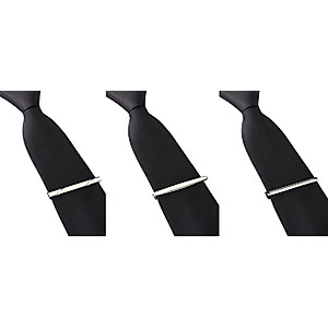Jstyle 3 Pcs Tie Clips for Men Tie Bar Clip Set for Regular Ties Necktie Wedding Business