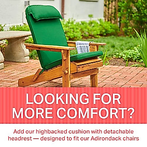 Plant Theatre Wooden Adirondack Chair - Weather Resistant, Acacia Wood, Foldable Fire Pit Chairs for Porch, Deck, Lawn and Campfire - Outdoor Patio Furniture