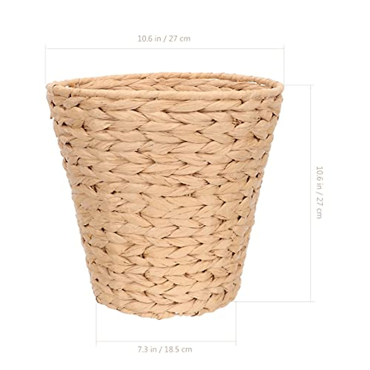 Cabilock Office Decor Paper String Basket Multi- Storage Basket Home Trash Basket Waste Basket Garbage Container Toillet Paper Bin for Bathroom Bedroom Kitchen Office Wicker Basket