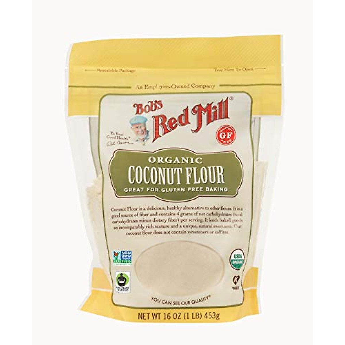 Bob's Red Mill Organic Coconut Flour, 16-ounce (Pack of 4)