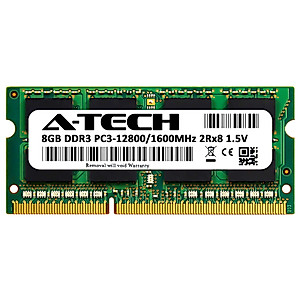 A-Tech 8GB Memory RAM for HP/Compaq Probook 6570B - DDR3 1600MHz PC3-12800 Non ECC SO-DIMM 2Rx8 1.5V - Single Laptop & Notebook