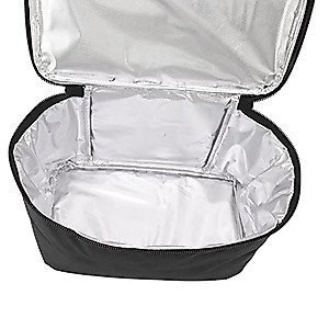 lihsong Storage Bag Insulated Grocery Bag Reusable Portable Shopping Cooler Food Transport Carrier Oxford Cloth 10L (Black)