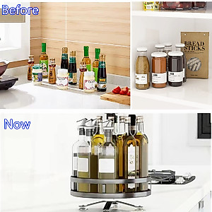 MAYAYOO Lazy Susan Turntable Organizer, 10 Inch Round Rotating Spice Rack for Cabinet, Kitchen, Pantry, Countertop, Refrigerator, Vanity, Bathroom