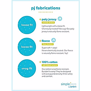 Simple Joys by Carter's Boys' 6-Piece Snug Fit Cotton Pajama Set, Multicolor/Cars/Dog/Firetruck/Stripe, 3T