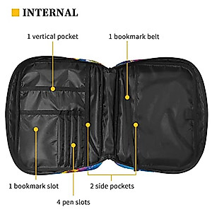 Coldinair Sunflower Tie Dye Print Bible Cover for Women,Book Carrying Bag Scripture Case Church Bag Bible Protective with Handle and Zippered Pocket,Bible Accessories