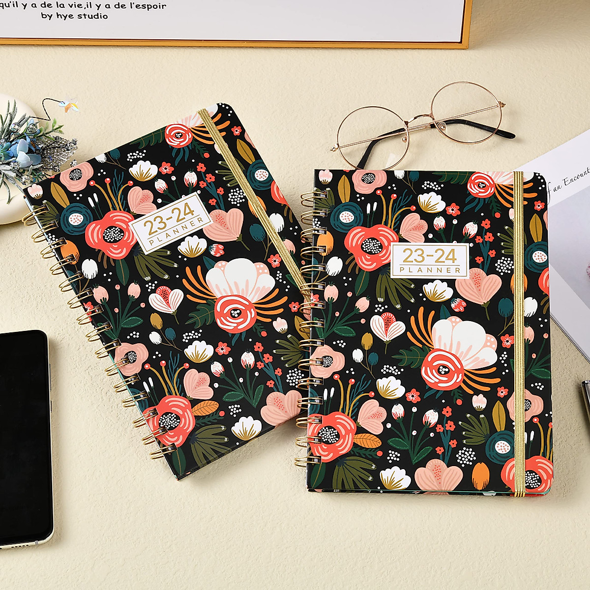 Planner 2023-2024 - 2023-2024 Weekly Monthly Planner, July 2023-June 2024, 6.4'' x 8.5'' Academic Planner 2023-2024 with Thick Paper, Pocket, Tabs