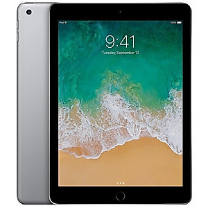 Apple iPad with WiFi + Cellular, 128GB, Space Gray (2017 Model) (Renewed)