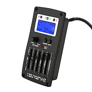 F-5T 5Band Equalizer Digital Tuner Pickup for Electric Acoustic Classic Guitar