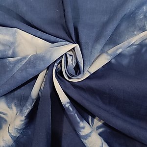 Trade Star Shibori Fabric Indian 100% Cotton 5 Yard Fabric Handmade Fabric for Dressmaking Indigo Tie Dye Fabric Natural Dye Fabric for Sewing Fall Decor Throw Fabric (Pattern 12)