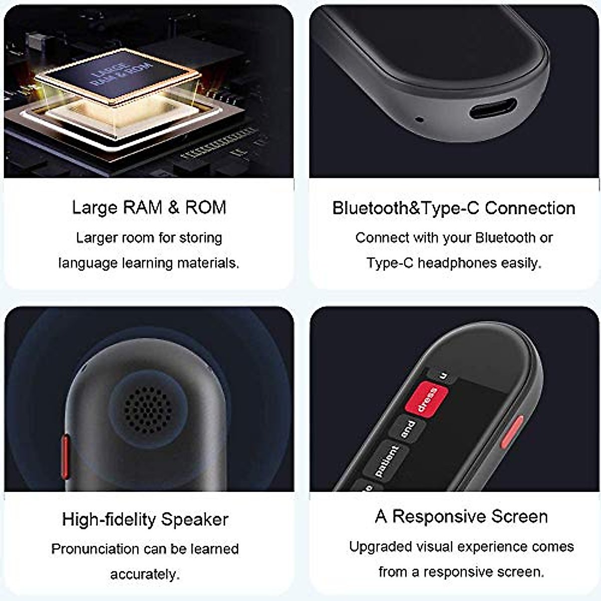 youdao Electronic Language Translator Device Dictionary Pen 2 Portable Scanning Translator for Language Learners Scanning Reading Pen (English Interface)(Need to be Charged to 100% at First use)
