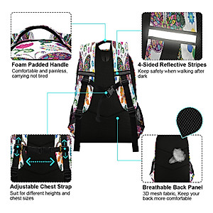 Colorful Butterflies Pattern Backpacks Travel Laptop Daypack School Book Bag for Men Women Teens Kids