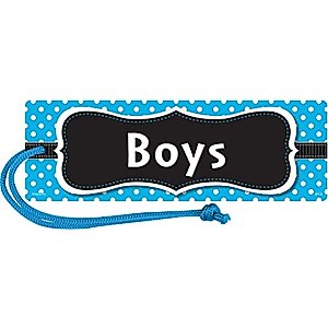 Teacher Created Resources Aqua Polka Dots Magnetic Boys Pass (77239)