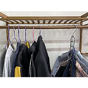 HAIZLUOP Metal Clothes Hanger - T Shirt Hangers - Closet Hangers Space Saver - 3 Pack - Silver
