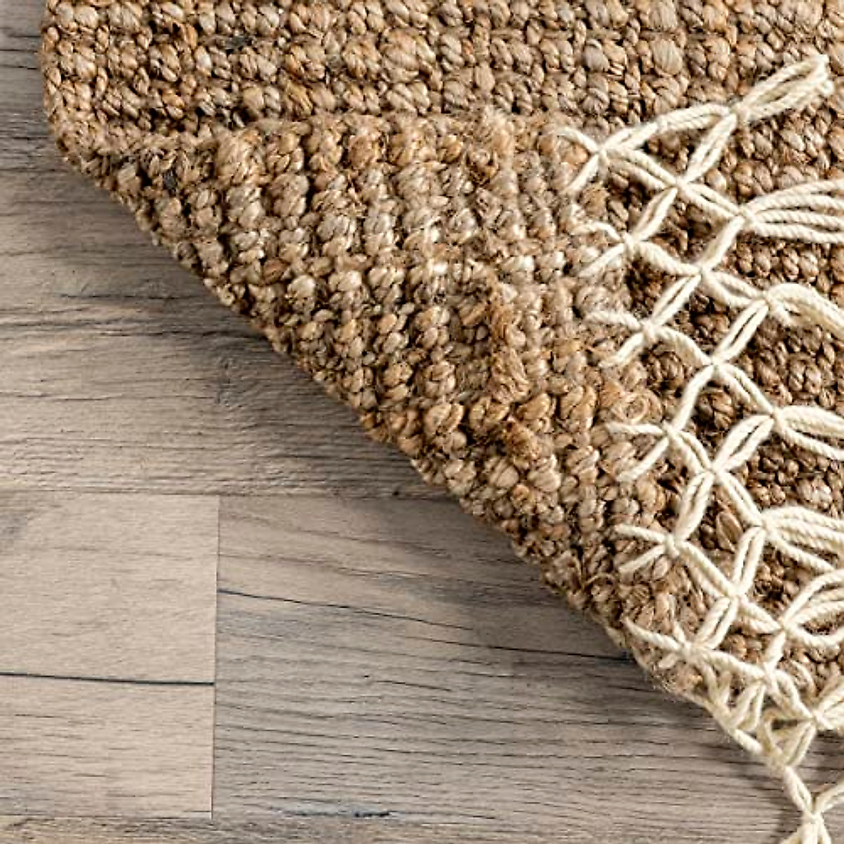 nuLOOM Raleigh Hand Woven Wool Area Rug, 6 ft, Natural