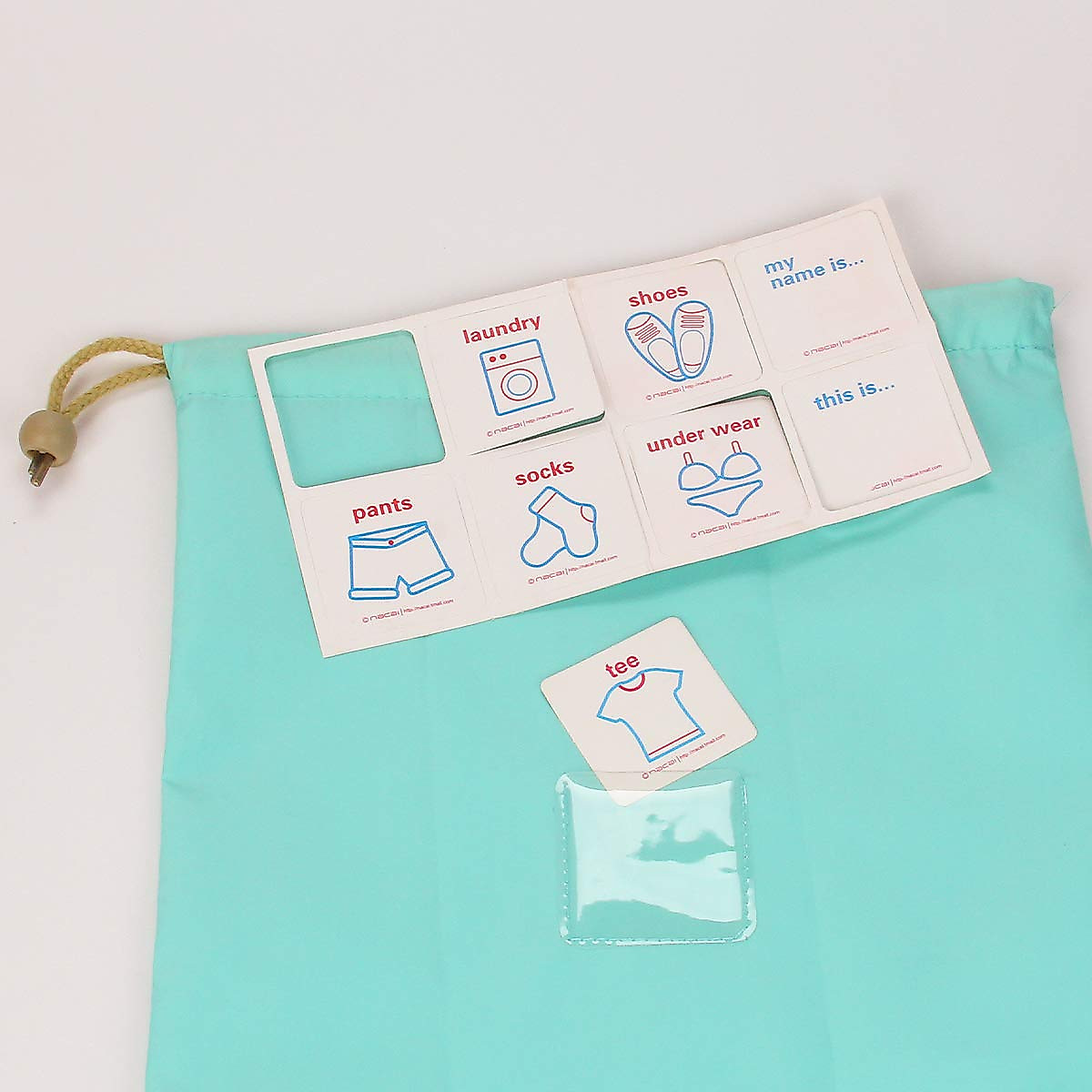 MyKazoe Waterproof Wet Bag Two Zippered Pockets & Multipurpose Drawstring Bag (Blue Whales)