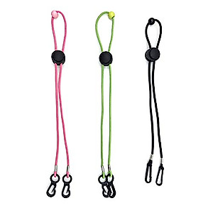 Missli Adjustable Lanyard Straps for Adults/Kids - Safety Clip Holder Stopper Hang Around The Neck Rest&Ear Holder Rope Extender (Pink)