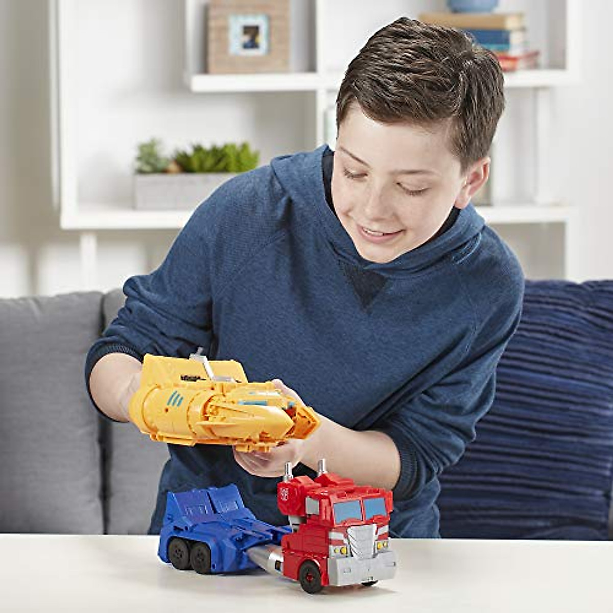 Transformers Toys Cyberverse Spark Armor Ark Power Optimus Prime Action Figure - Combines with Ark Power Vehicle to Power Up - for Kids Ages 6 & Up, 12"
