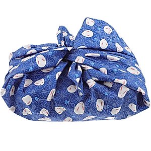 ABOOFAN Japanese Traditional Wrapping Cloth Rabbit Printed Handkerchief Bento Lunch Bandana Cover Bag Gift Box Packaging Cloth for Home Outdoor Picnic