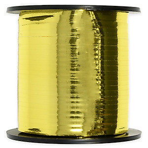 Gift Boutique Christmas Metallic Shiny Curling Ribbon 4 Pack Spool Rolls Green Red Gold & Silver Curly Balloon String Ribbons, Xmas Gift Wrapping Florist Party Crafts Supply Decor, 350 Yards Per Roll