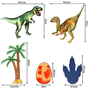 Dinosaur Room Decor for Boys Dinosaur Footprint Wall Decals Sticker for Bedroom Nursery Living Room Bathroom(Chic Style)