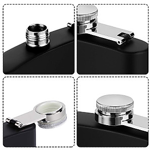 Elcoho 6 Sets 8 Ounce Stainless Steel Hip Flask Fluid-tight Flask Set with 6 Pieces Stainless Steel Shot Cups and Funnel