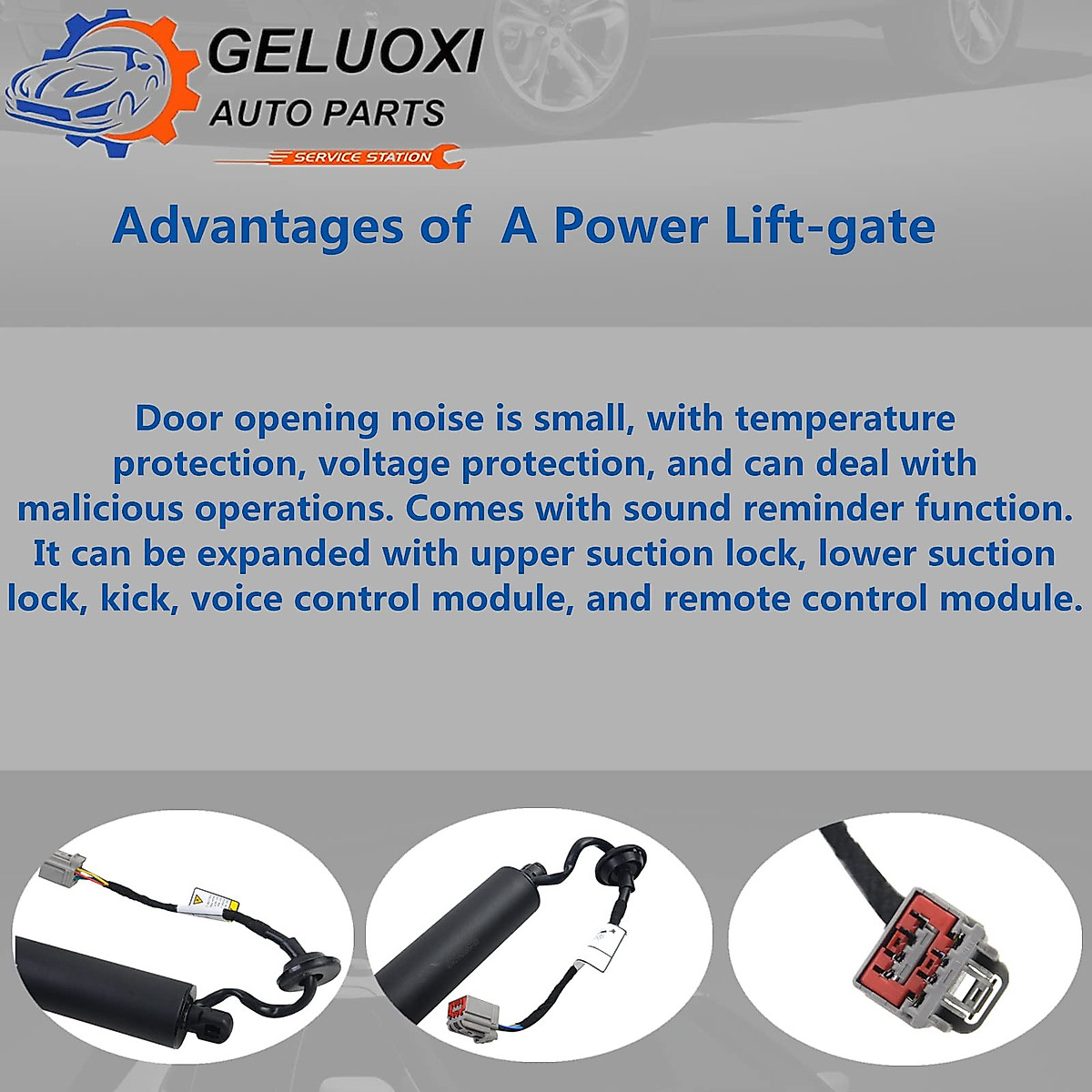 GELUOXI BB5Z-14B351-A Rear Power Liftgate Lift Support Struts Replacement for 2011-2015 Ford Explorer 2.0L I4/3.5L V6#BB5Z14B351A Rear Liftgate Actuator Motor