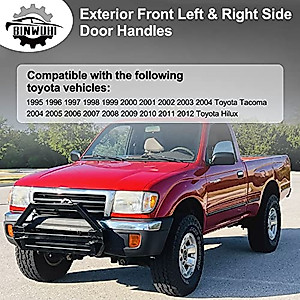 BINWUHI 2Pcs Outside Exterior Front Left Driver Side & Right Passenger Side Door Handles Compatible with 1995-2004 Toyota Tacoma, 2004-2012 Toyota Hilux, Replace 769MX, 768MX, 6922035030, 6921035030