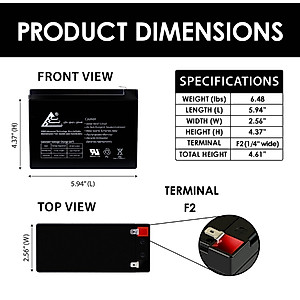 ExpertPower SLA Replacement Battery 12V 10AH AGM Battery- Sealed Lead Acid- Rechargeable & Maintenance Free ECI Power