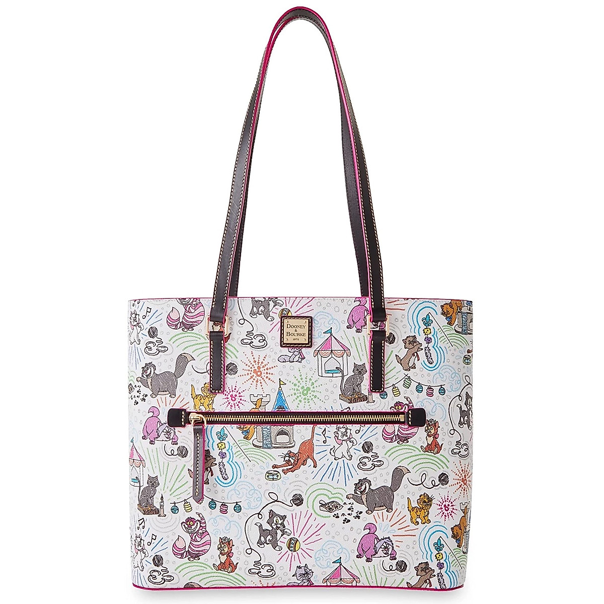 DisneyParks Exclusive - Dooney & Bourke - Shopper Tote Shoulder Bag Purse Handbag - Sketch Cats