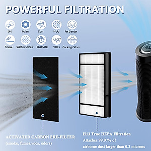 4 + 4 Pack HEPA Filters,Compatiable with Honeywell H Filter,True HEPA Replacement Filters H Compatible with Honeywell HRF-H1 HRF-H2 Fits Model HPA050, HPA150, HPA060, HPA160, HHT055, HHT155