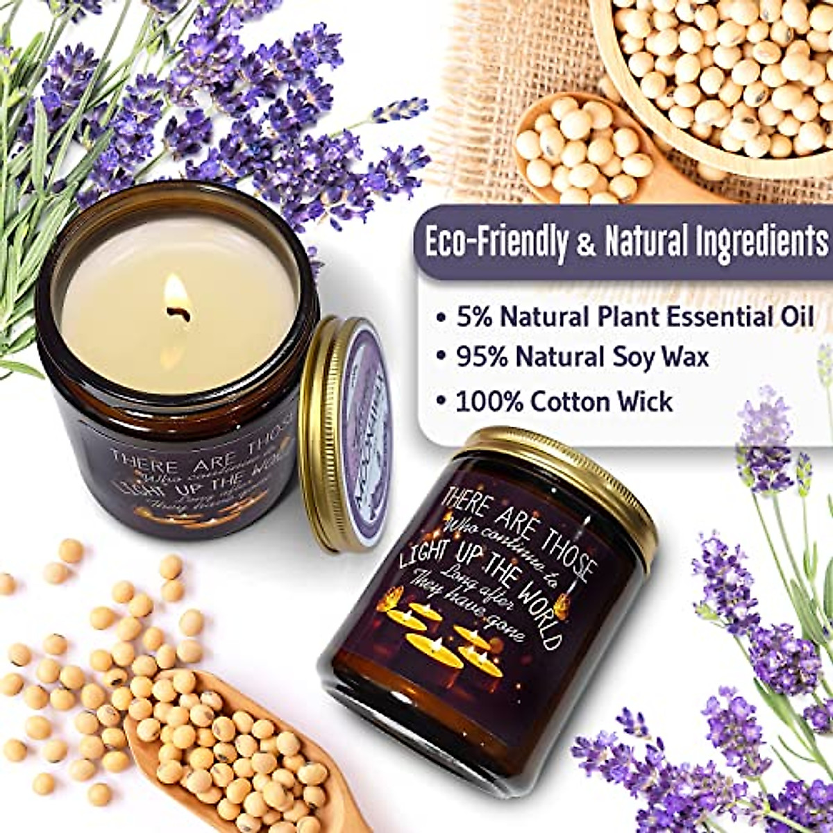 Lavender Scented Candle Memorial Gifts for Loss of Loved One, Sympathy Candle, Remembrance Gift for Loss, Condolence Grieving Gifts, Keepsake Loving Memory Candle, Passed Away Family Sympathy