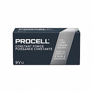 Duracell Procell Alkaline Batteries, 9V, 12/Box