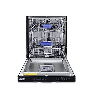 Summit Appliance DW243BADA 24" Wide Built-In Dishwasher, Black, ADA Compliant, Quite Performance, Touch Controls, Digital Display, Top Control Panel, Stainless Steel Interior, 8 Wash Programs