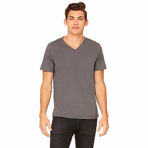 Bella + Canvas Unisex Jersey Short-Sleeve V-Neck T-Shirt 3XL ASPHALT